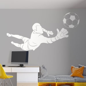 Goalkeeper Soccer Wall Decal | Soccer Player Wall Sticker | Soccer Wall ...