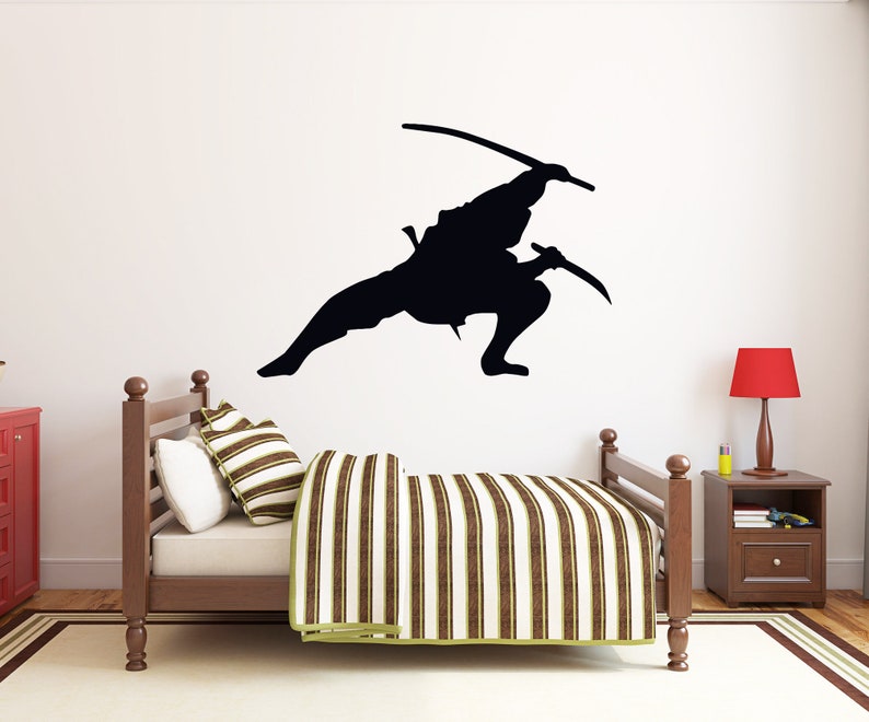 Ninja Wall Decal Samurai Wall Sticker Warrior Wall Decor - Etsy