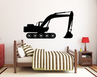 Construction Crane Wall Decal Heavy Construction Wall Sticker - Etsy