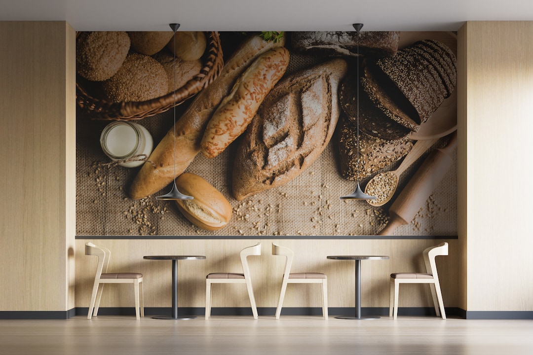 Bakery Bread Wall Mural: Peel and Stick Wallpaper, PW173 - Etsy