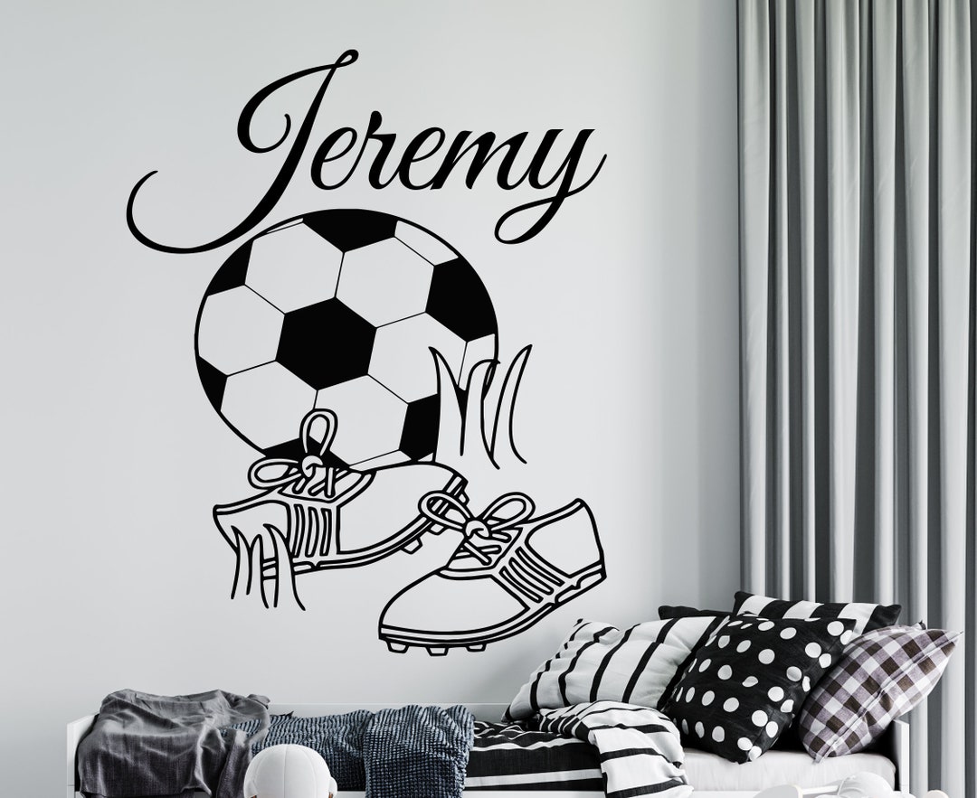 Personalized Name Soccer Wall Decal: Custom Vinyl Sticker 5134 - Etsy