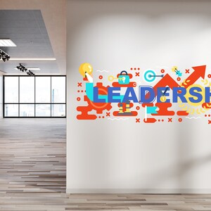 Leadership Office Wall Decal Teamwork Quote Wall Sticker Office Decor ...