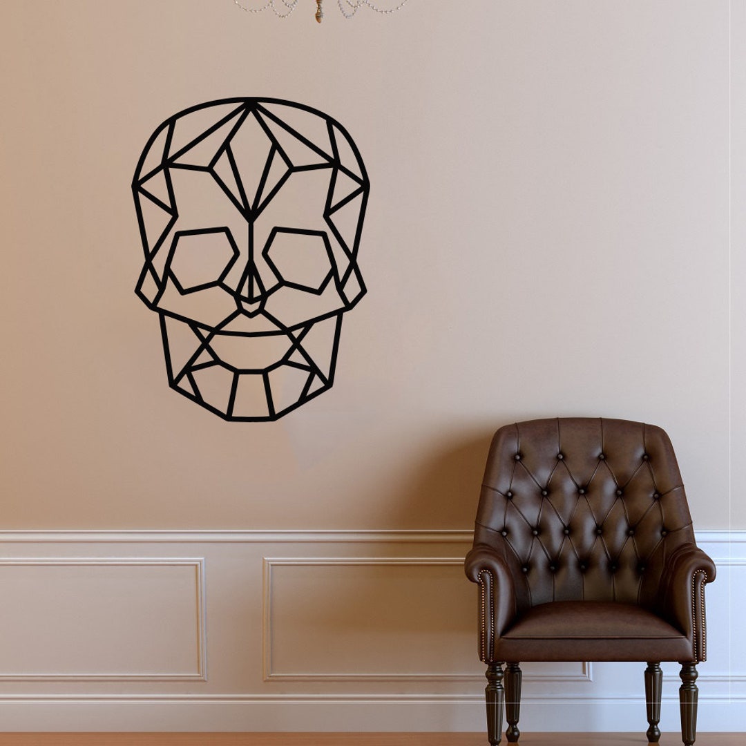 Skull Geometry, Shapes, Animals, Car Stickers, Triangles, Lines Wall ...