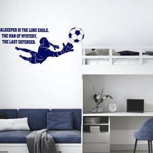 Goalkeeper Soccer Wall Decal | Soccer Player Wall Sticker | Soccer Wall ...