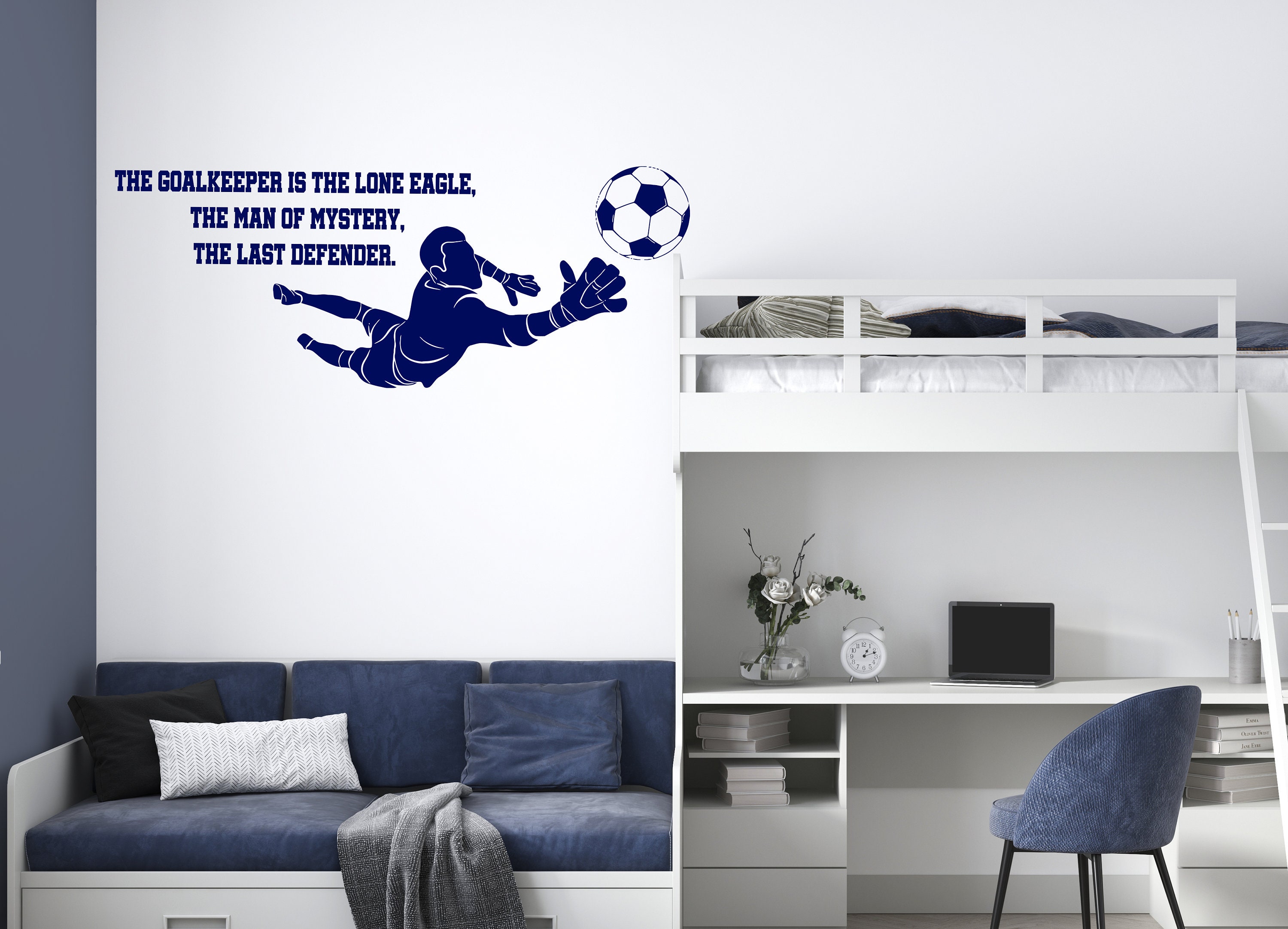 Goalkeeper Soccer Wall Decal Soccer Player Wall Sticker | Etsy