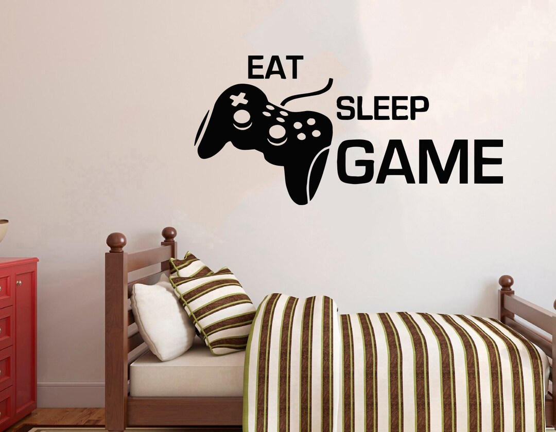 Gamer Wall Decal | Video Games Wall Sticker | Controller Wall Decal ...