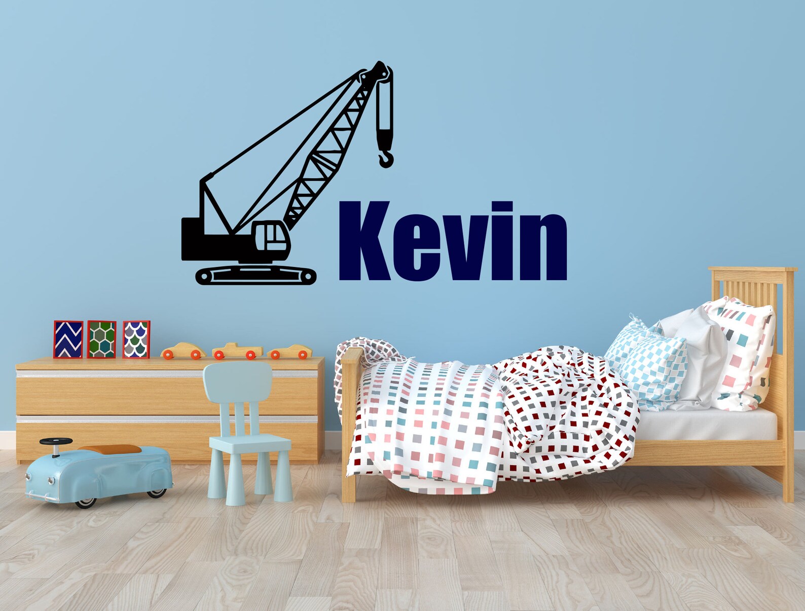 Personalized Name Construction Bulldozer Wall Decal Heavy | Etsy