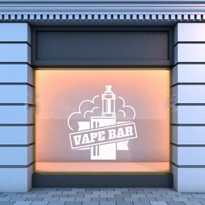 Vape Wall Window Decal Sticker Vape Shop Vaping Vape Store Logo ...