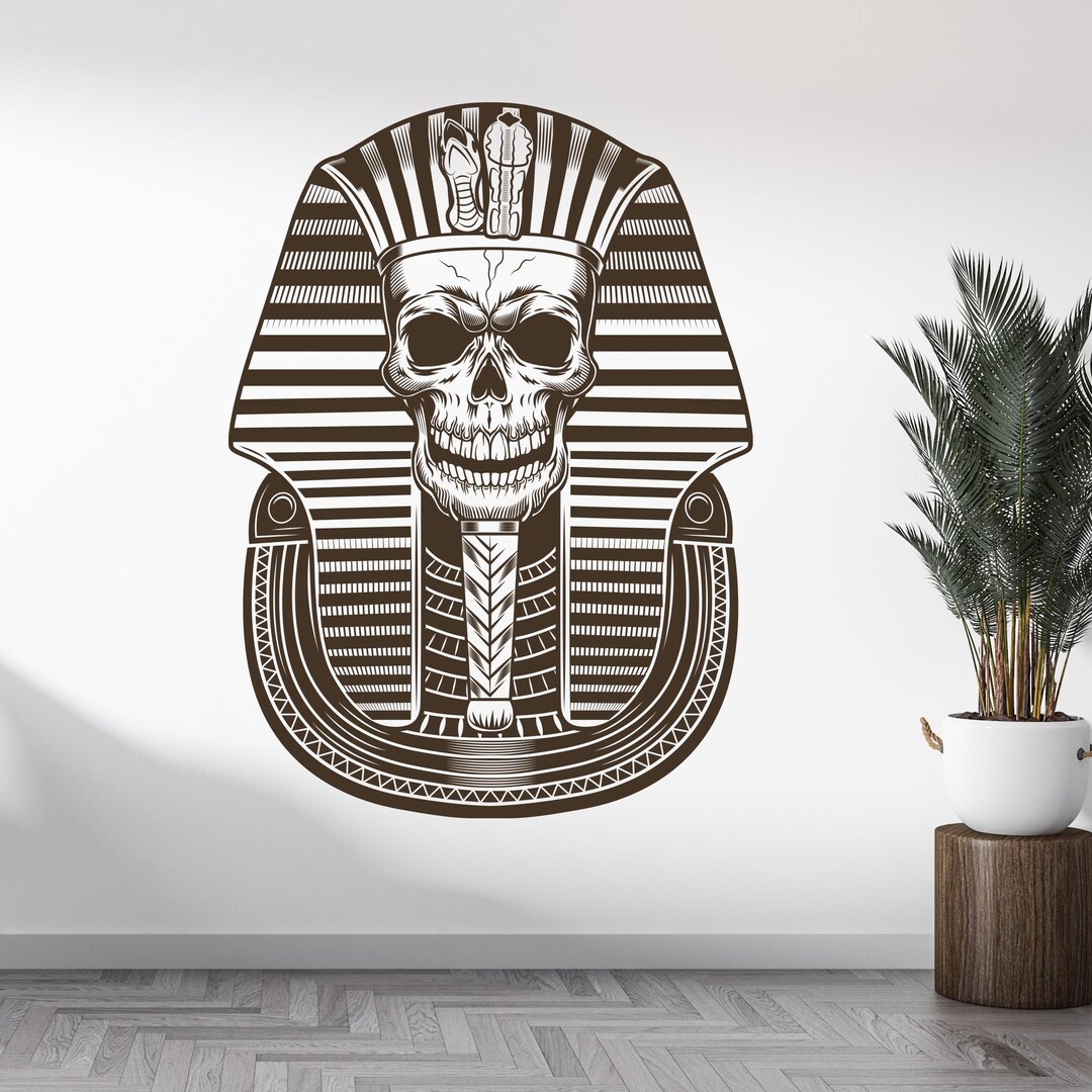 Egyptian Pharaoh Mummy Wall Decal Ancient Egyptian Wall Decor Pattern ...
