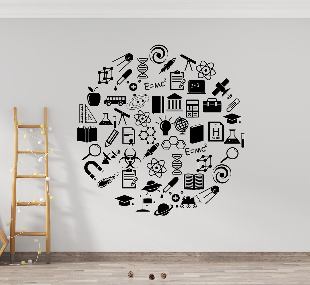 Science Wall Decal Science Class Wall Decor School Wall Sticker ...