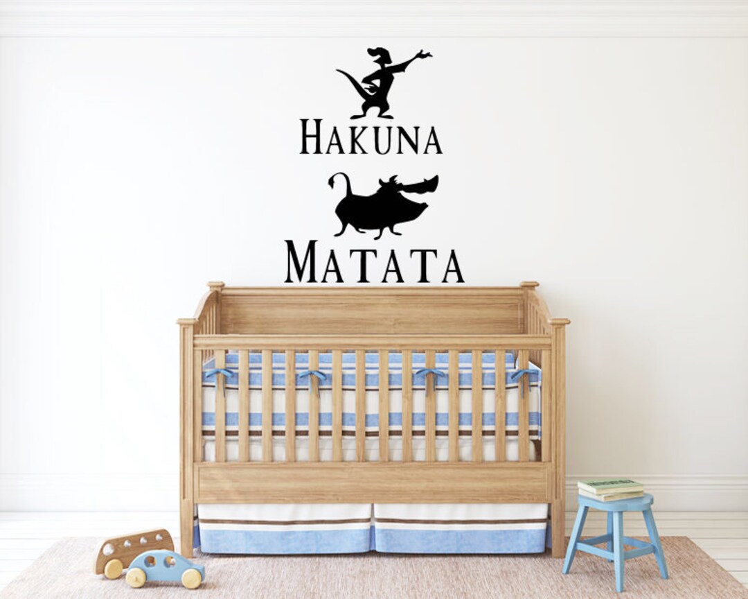 Hakuna Matata Wall Decal the Lion King Cartoon Wall Sticker Simba Wall ...