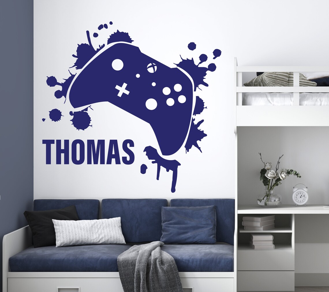 Gamer Wall Decal Gamer Decals Controller Decals Personalized | Etsy