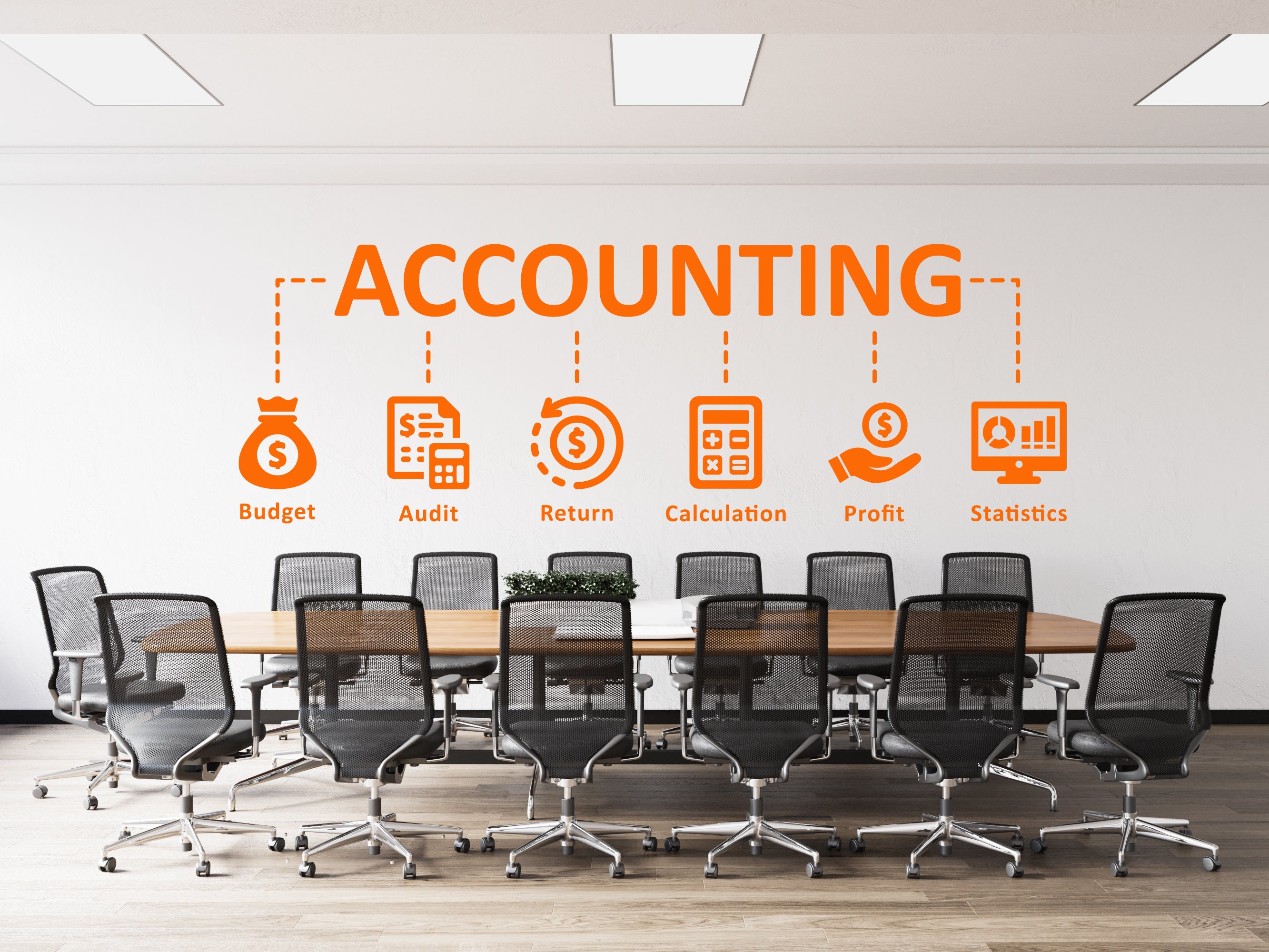 Accounting Success Wall Decal | Finance Values Motivational Office ...