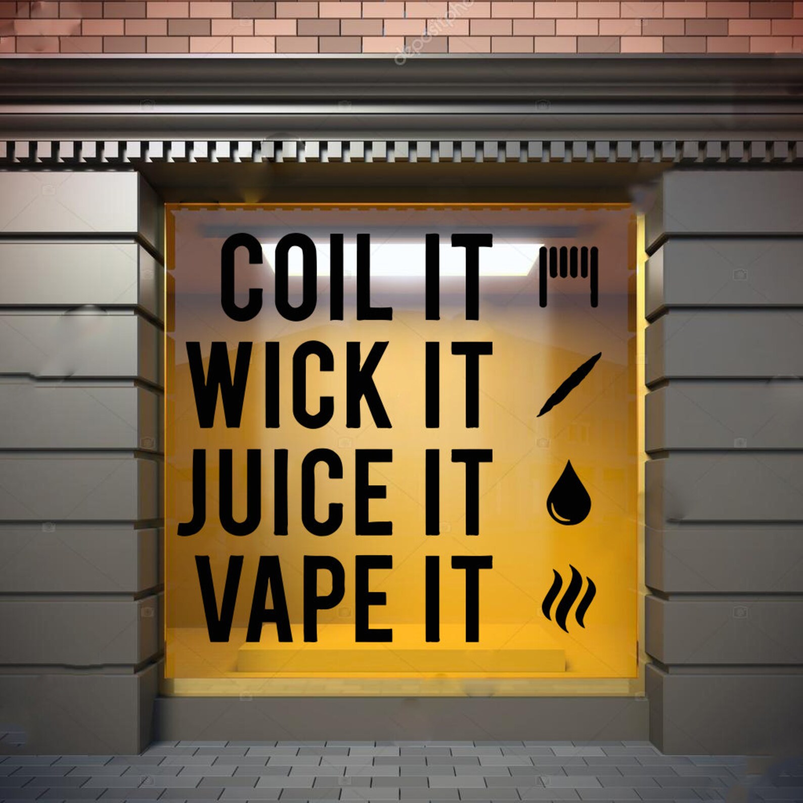 Vape Wall Window Decal Sticker Vape Shop Vaping Vape Store - Etsy