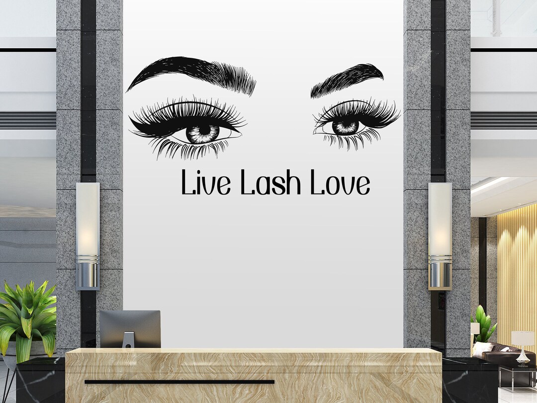 Eyelashes and Eyebrows Vinyl Wall Decal: Beauty Salon Decor 2914 - Etsy