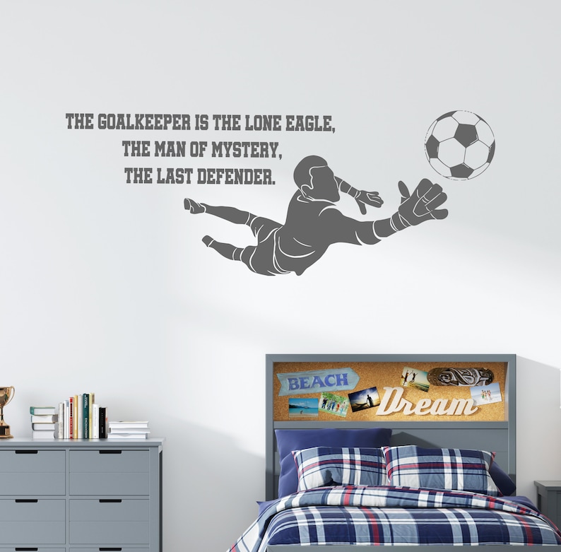 Goalkeeper Soccer Wall Decal Soccer Player Wall Sticker - Etsy