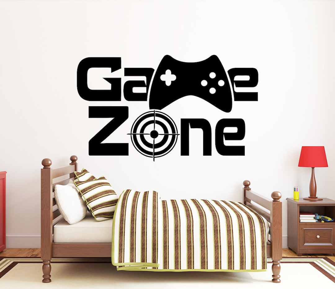 Gamer Wall Decal Video Games Wall Sticker Controller Wall Decal Gaming ...