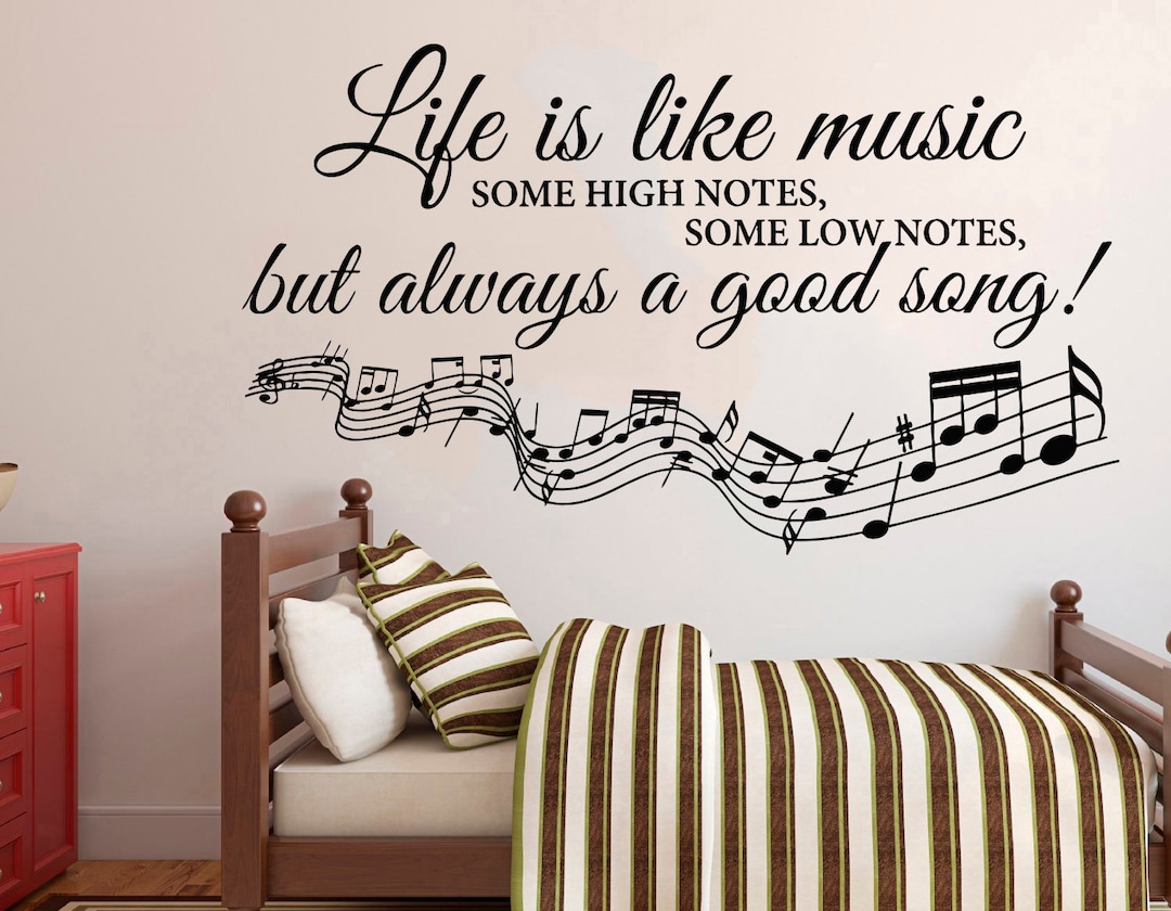 Music Notes Wall Decal Music Wall Decor Music Instrument Wall Decal ...