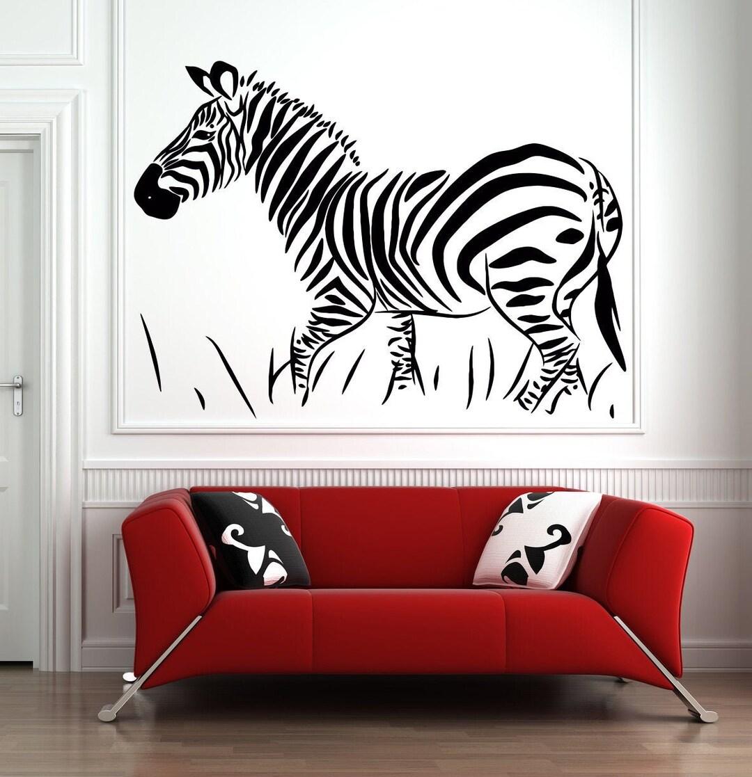 Zebra Wall Decal | Zebra Wall Decor | Zebra Wall Sticker | Decals for ...