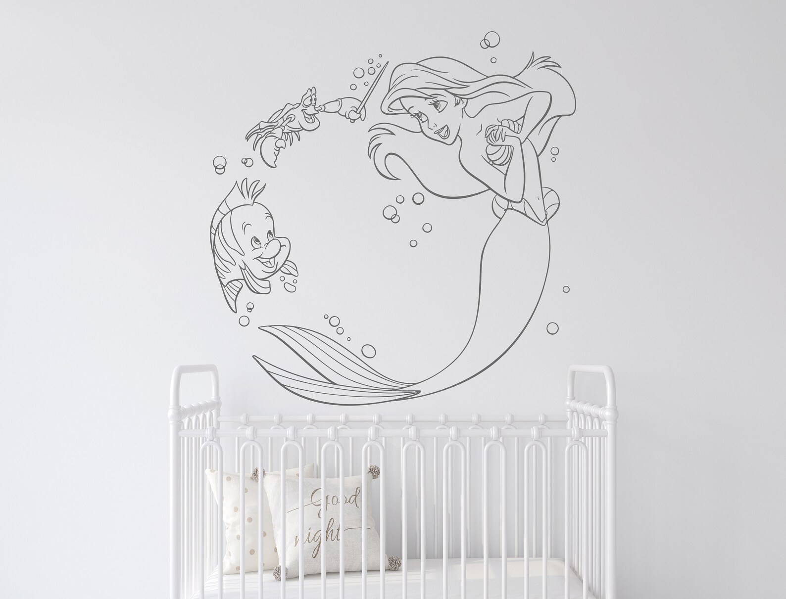 Princess Ariel Wall Decal Little Mermaid Wall Decor Cartoon - Etsy