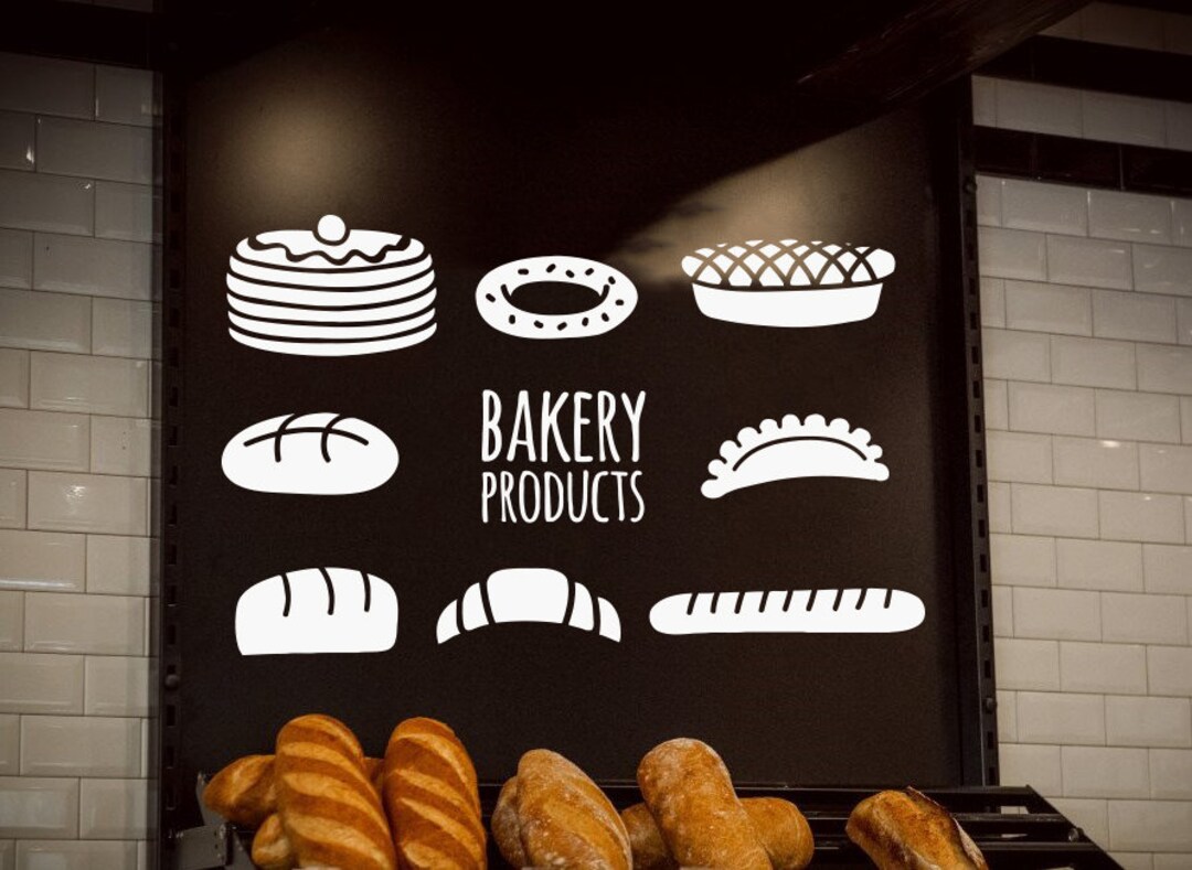 Bakery Wall Decal: Removable Vinyl Sticker 4439 - Etsy