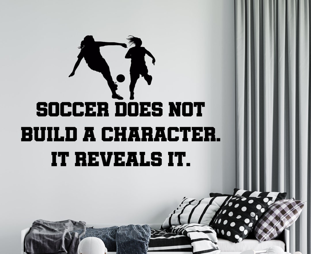 Girl Soccer Wall Decal | Soccer Player Wall Sticker | Soccer Wall Decor ...
