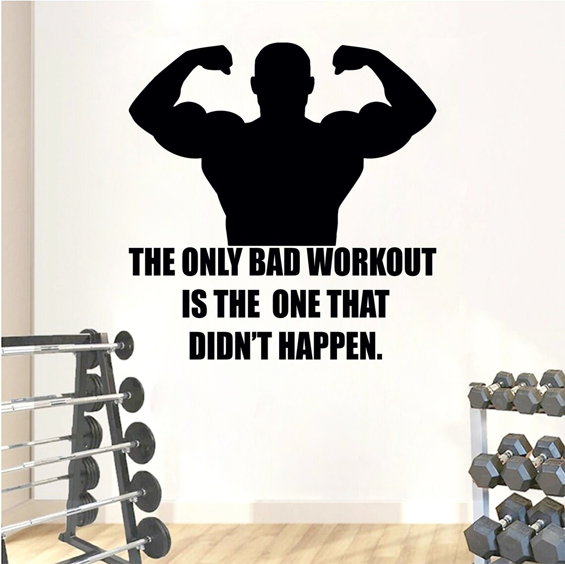 Fitness Wall Decal Workout Wall Decal Gym Wall Decor | Etsy