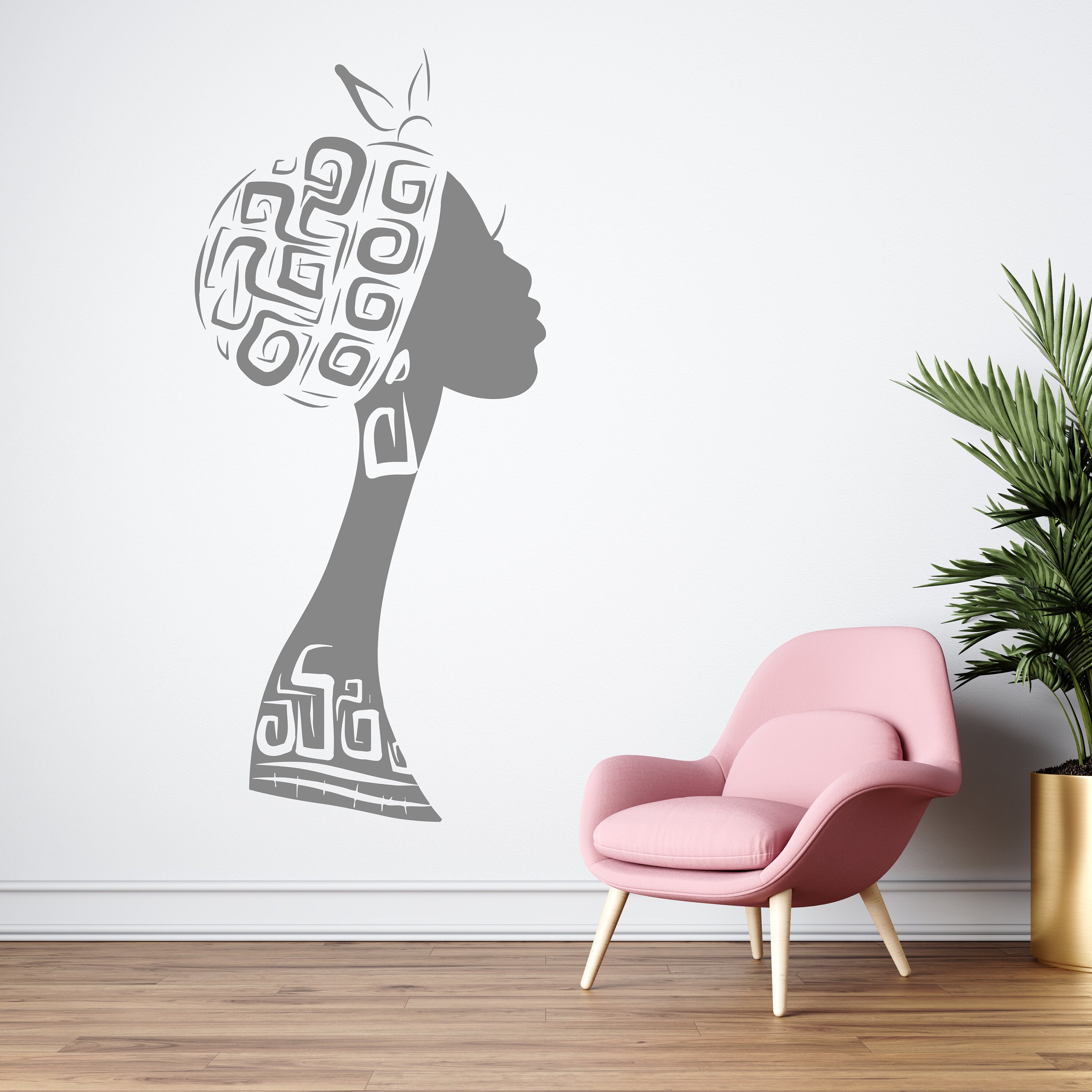 African Woman Wall Decal African Lady Silhouette Sticker - Etsy
