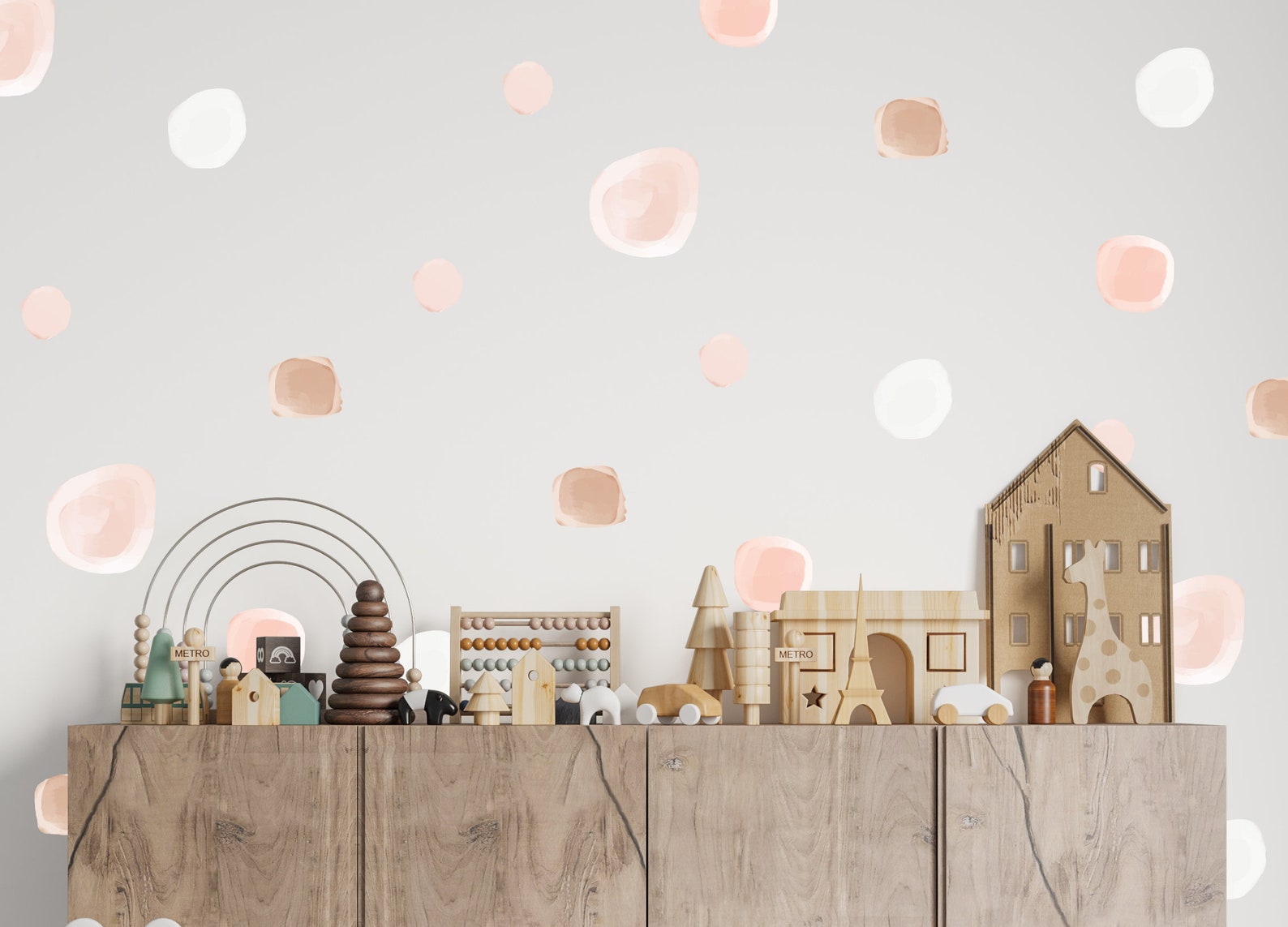 Set of 90 Watercolor Polka Dots Wall Decals Polka Dot Wall | Etsy