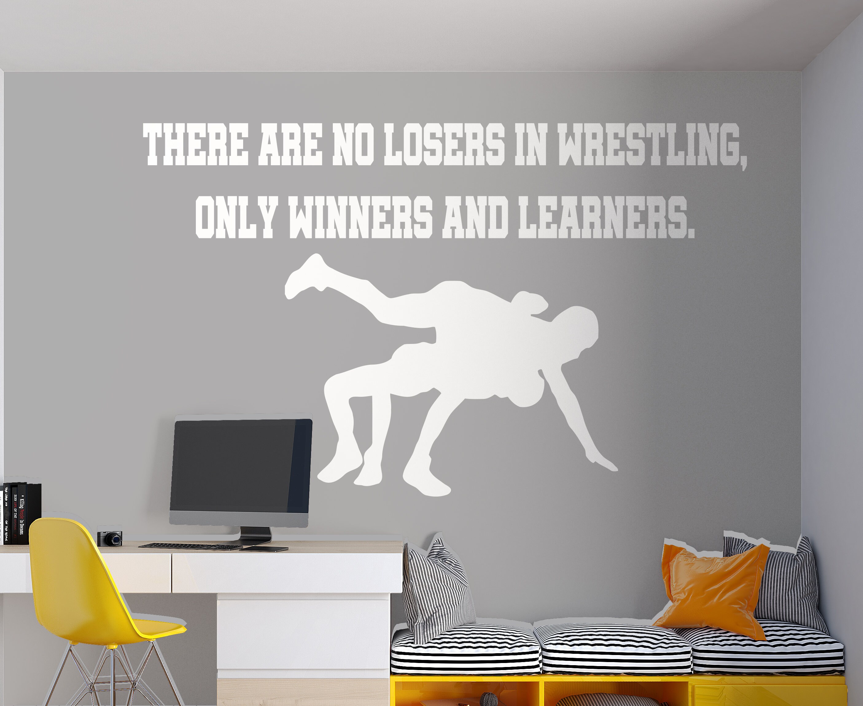 Wrestling Wall Decal: Motivational Quote Wrestler Wall Art Wr31 - Etsy