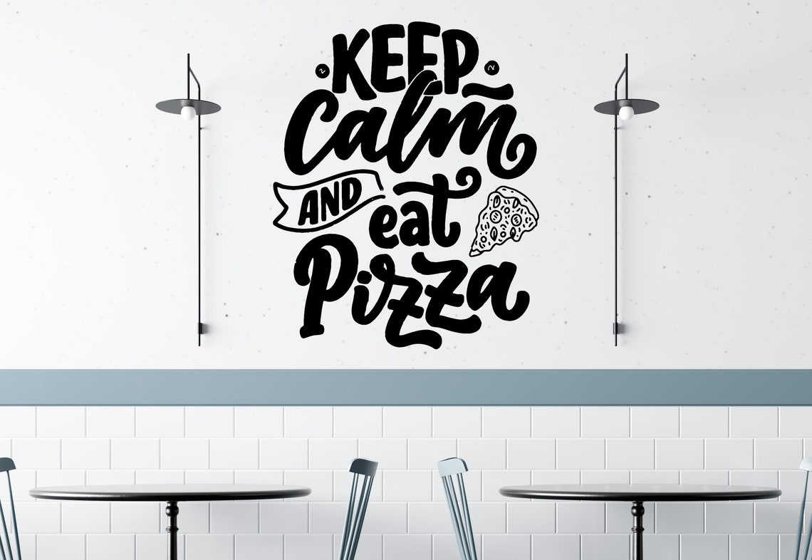 Pizza Wall Decal Vinyl Sticker for Pizzeria Decorations | Etsy
