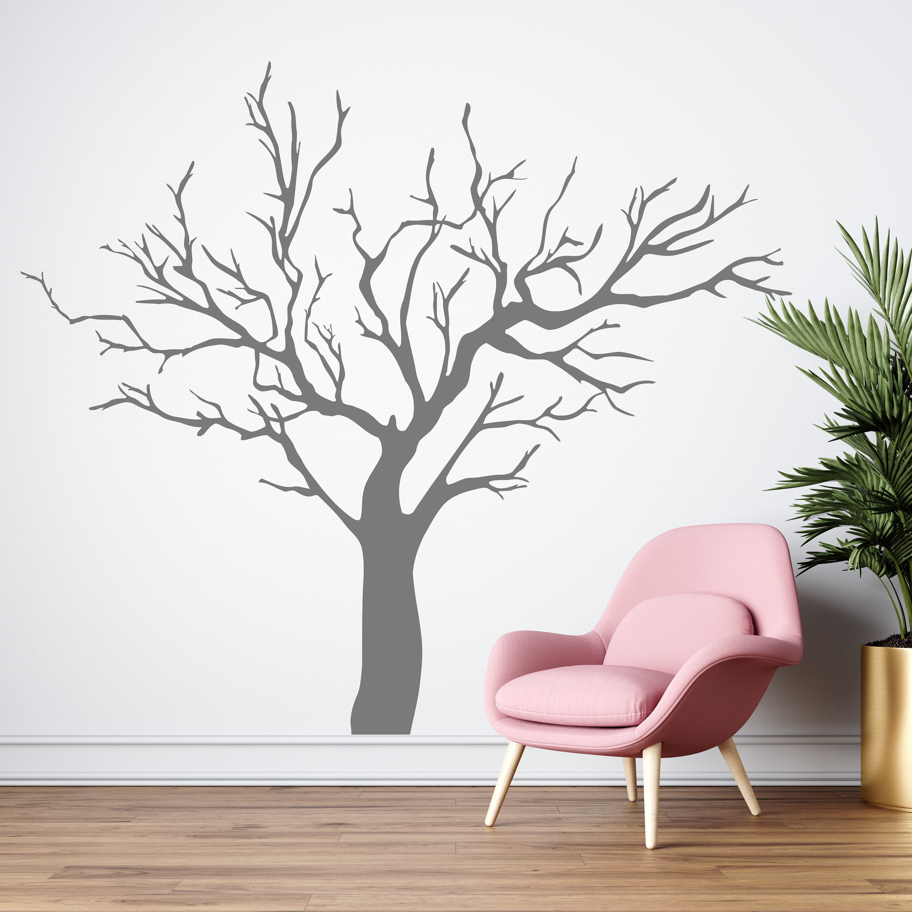 Tree Wall Decal Tree Branch Wall Sticker Tree Wall Decor 1259 - Etsy