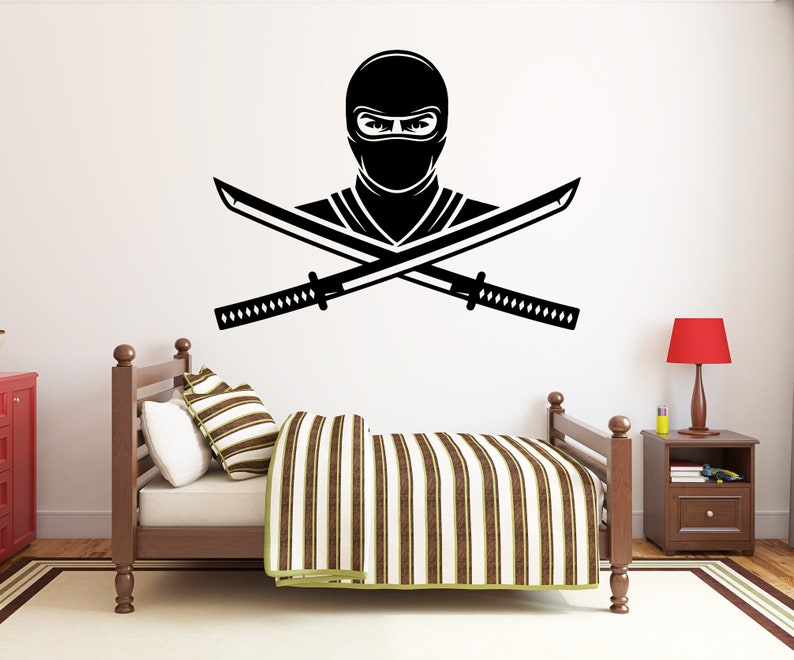 Ninja Wall Decal Samurai Wall Sticker Warrior Wall Decor | Etsy