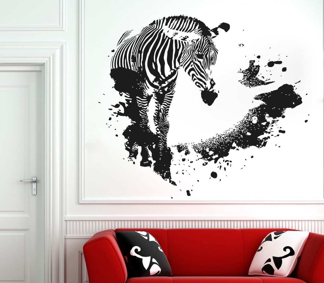 Zebra Wall Decal | Zebra Wall Decor | Zebra Wall Sticker | Decals for ...