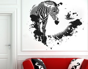 Zebra Wall Decal - Etsy