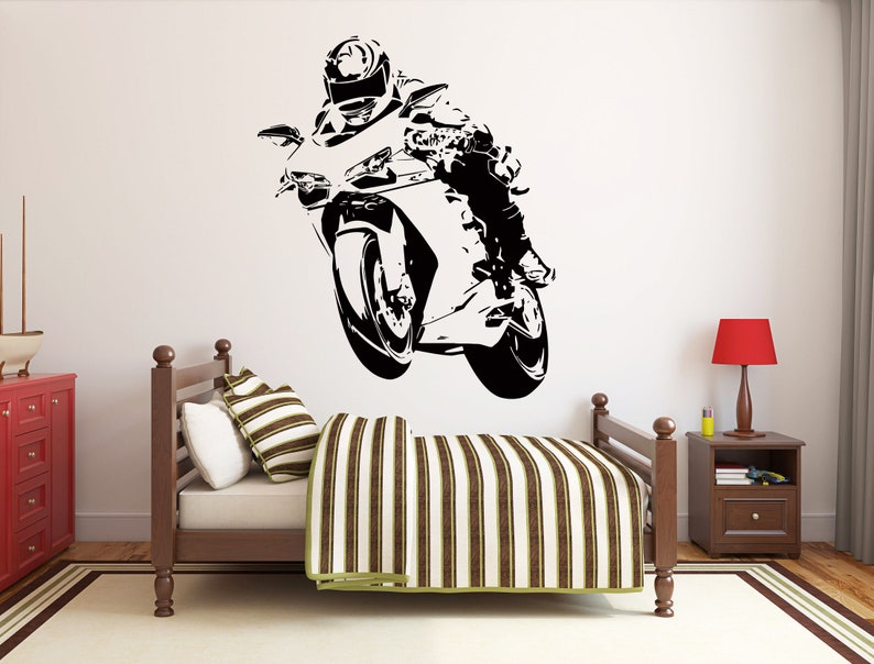 Motocross Wall Decal Motorcycle Wall Sticker Dirt Bike Wall | Etsy