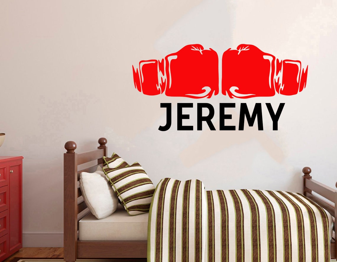 Personalized Name Boxing Wall Decal Boxer Wall Sticker - Etsy