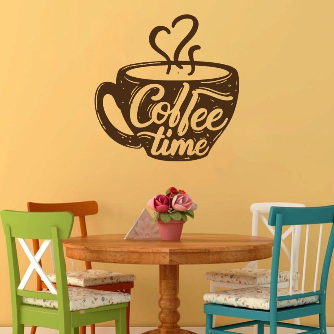 Coffee Wall Decal | Coffee Beans Wall Sticker | Coffee Wall Decor 1692 ...