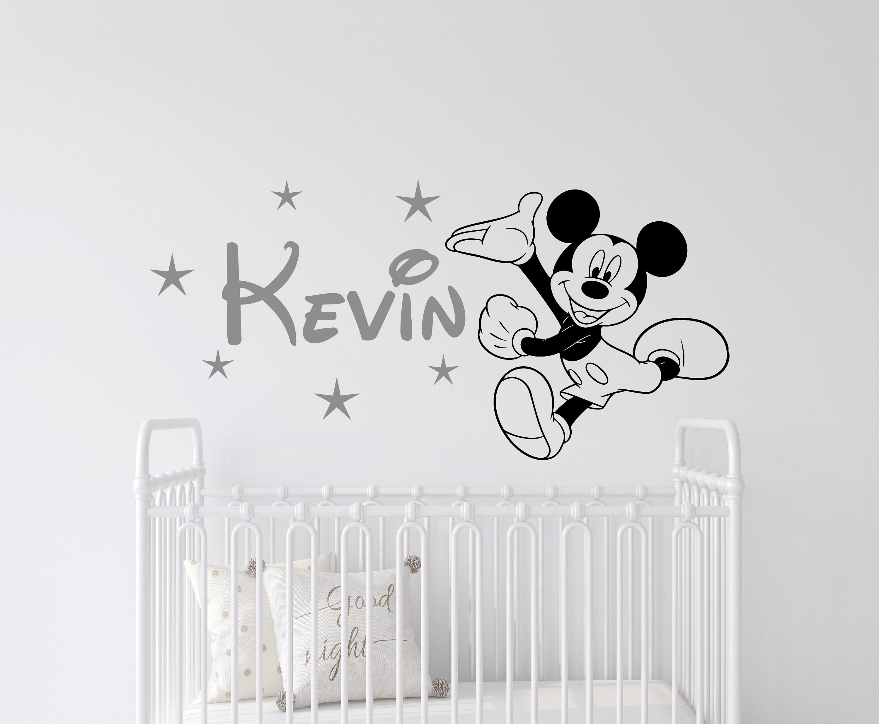 Personalized Name Wall Decal Mickey Mouse Wall Decal - Etsy