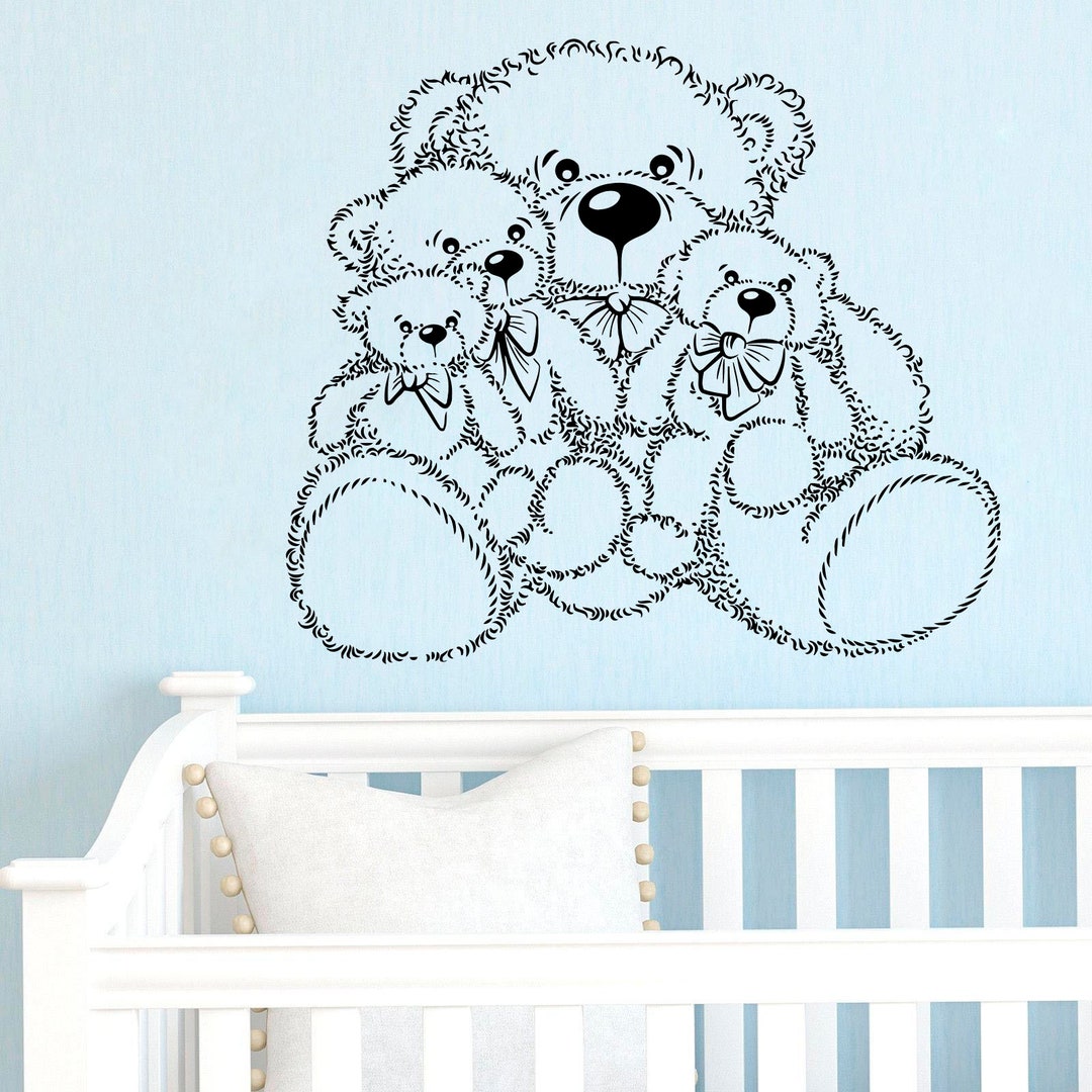 Teddy Bear Wall Decor Decals for Kids Nursery Decals Nursery Decor ...