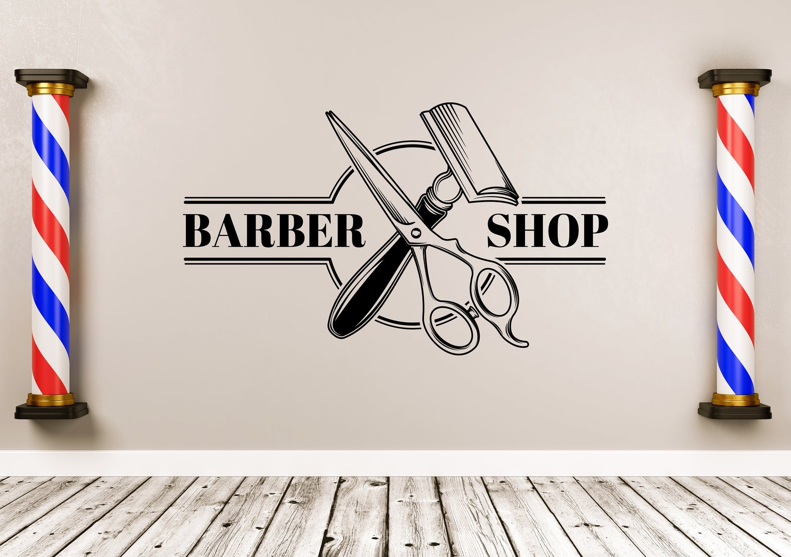 Barber Shop Wall Decal Barber Shop Wall Sticker Barber | Etsy