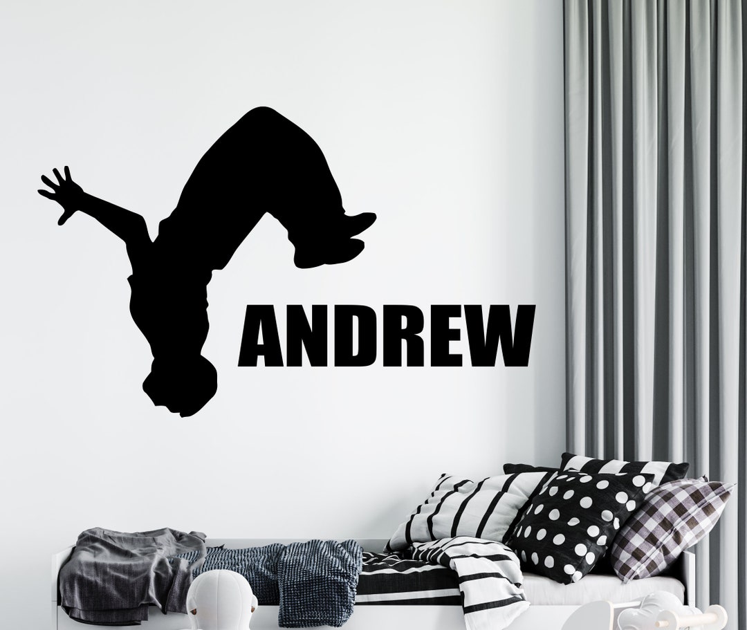 Personalized Name | Parkour Wall Decal | Parkour Wall Sticker | Parkour ...