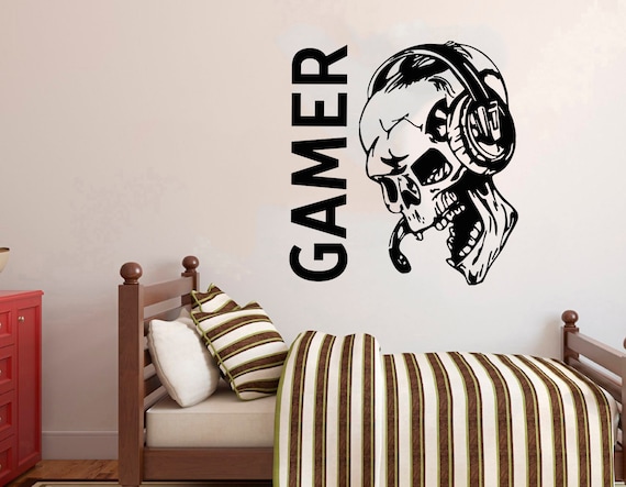 Gamer Wall Decal Video Games Wall Sticker Controller Wall | Etsy