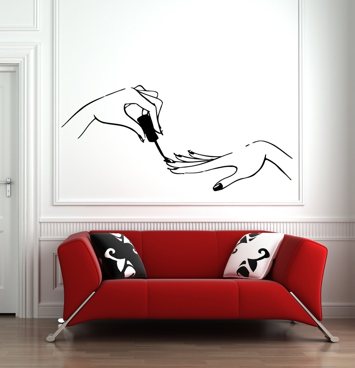 Nail Salon Wall Decal: Manicure Pedicure Beauty Salon Decor HS069 - Etsy