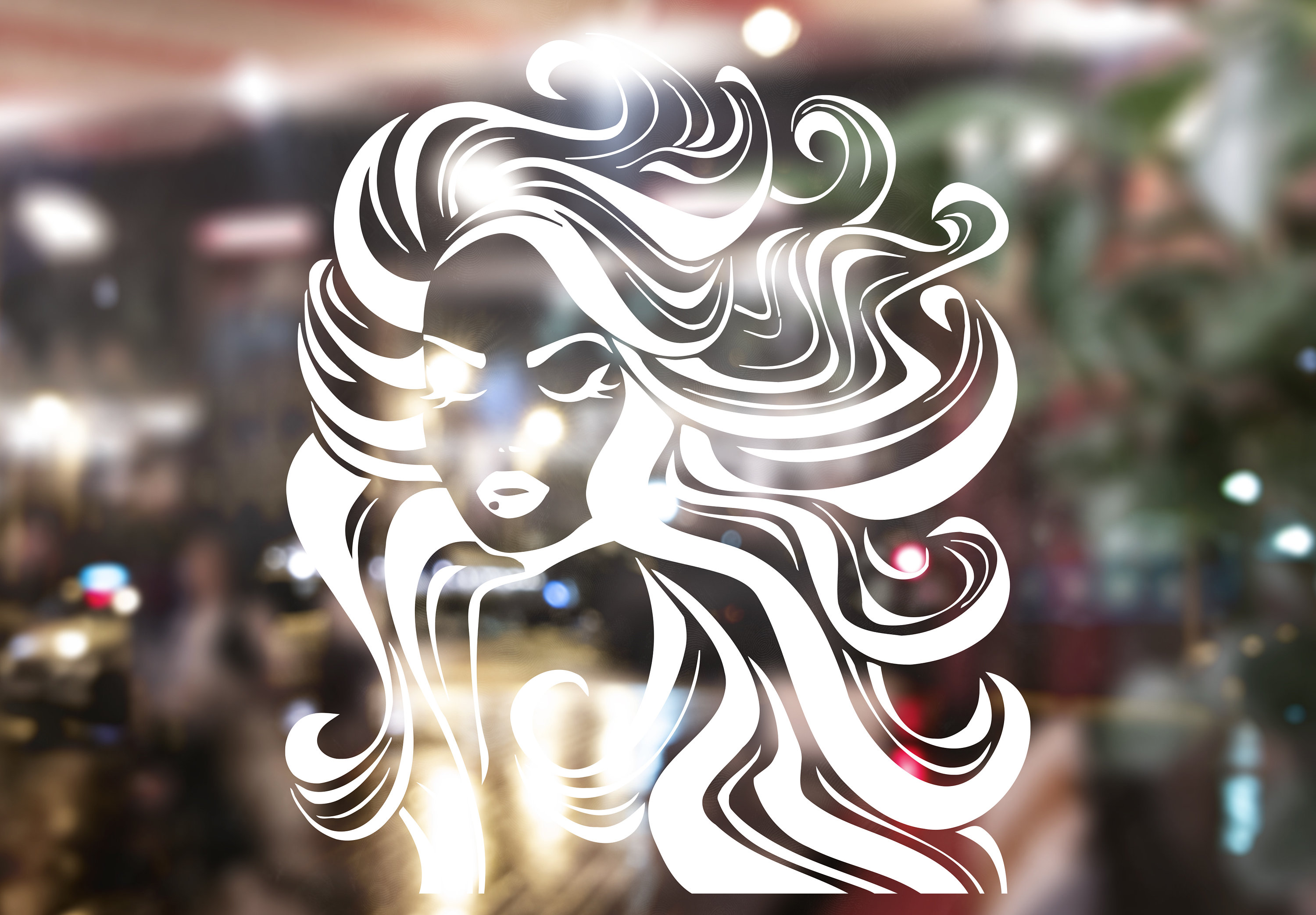 Hair Salon Wall Window Decal Sticker Hair Stylist Hair Tools - Etsy