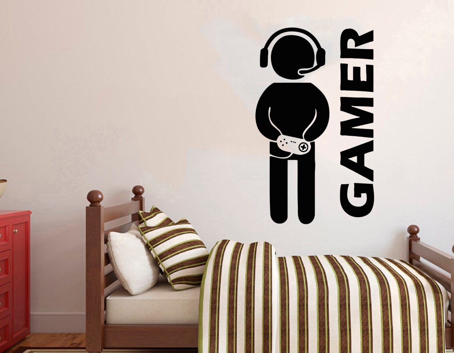 Gamer Wall Decal Video Games Wall Sticker Controller Wall - Etsy
