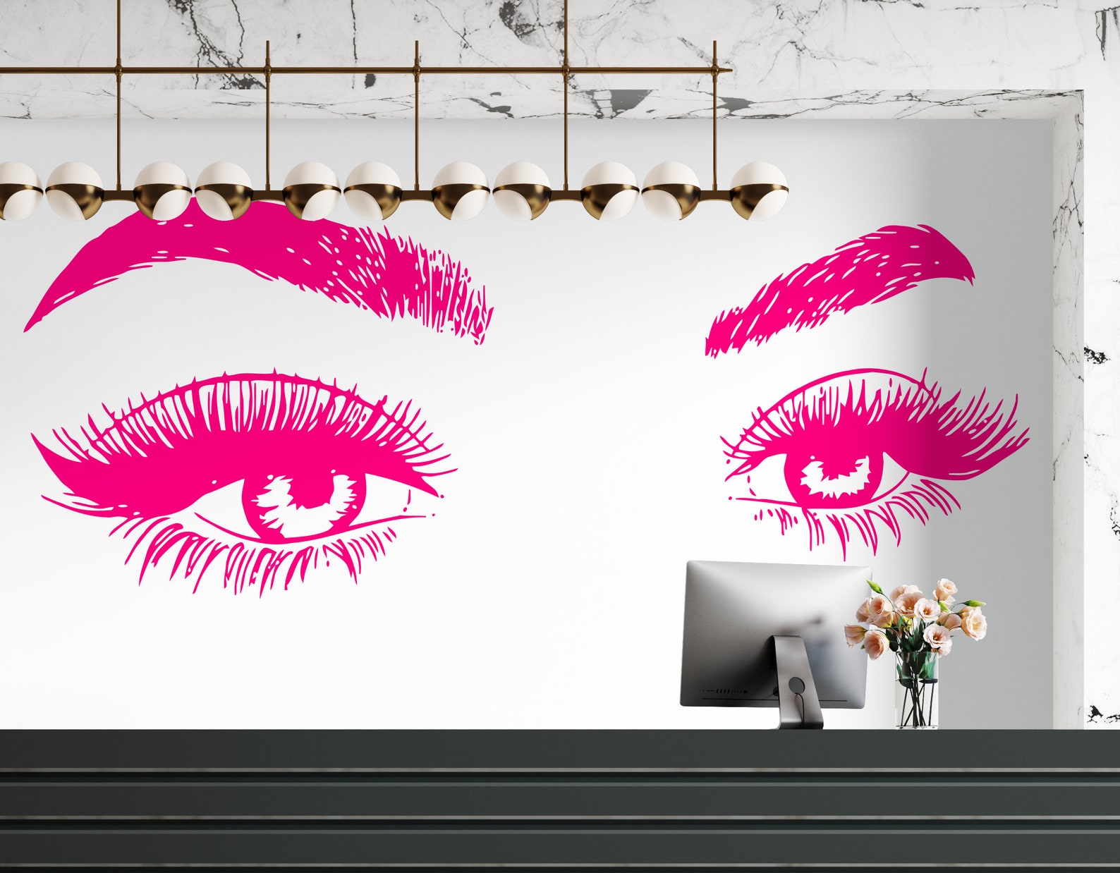 Eyelashes and Eyebrows Wall Decal Lashes and Brows Window - Etsy