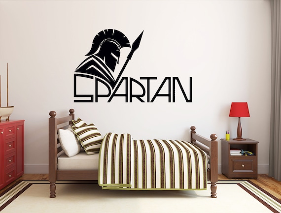 Spartan Wall Decal Spartan Warrior Wall Sticker Gladiator | Etsy