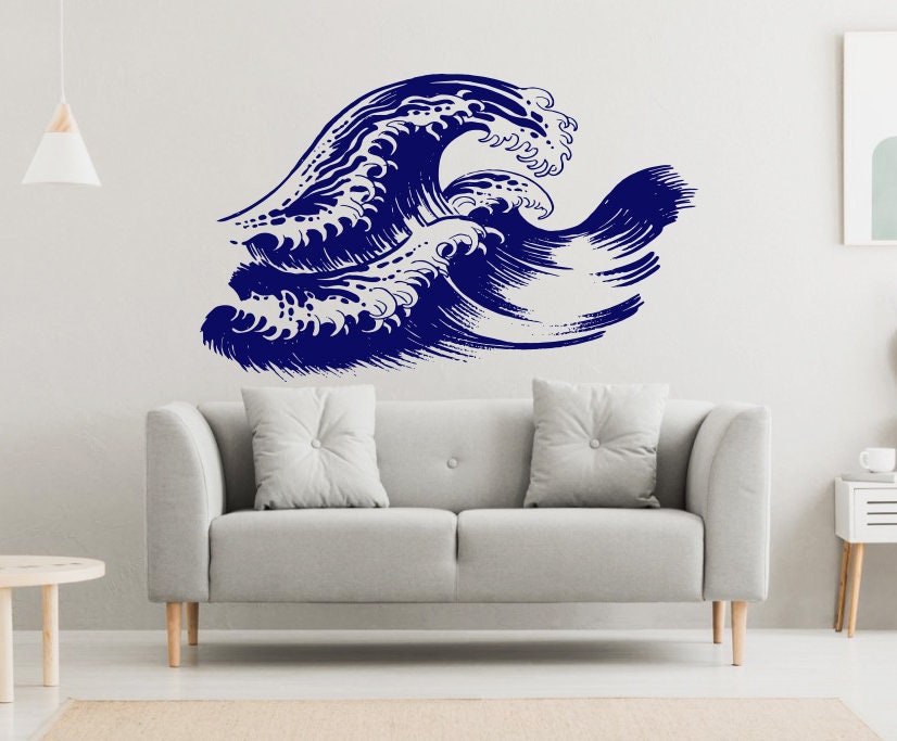 Ocean Wave Wall Decal Ocean Wave Wall Sticker Ocean Wave | Etsy