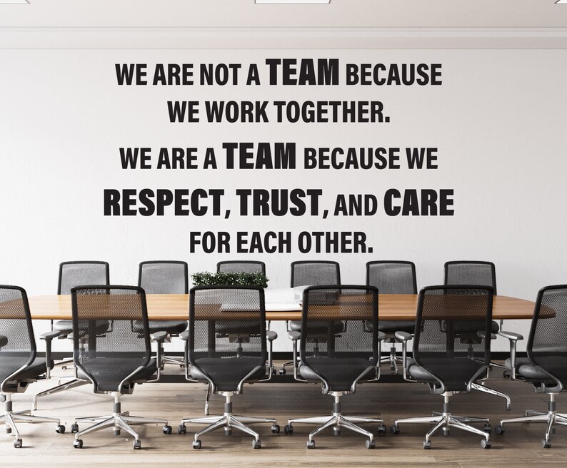Office Wall Decal Teamwork Quote Wall Sticker Office Decor - Etsy